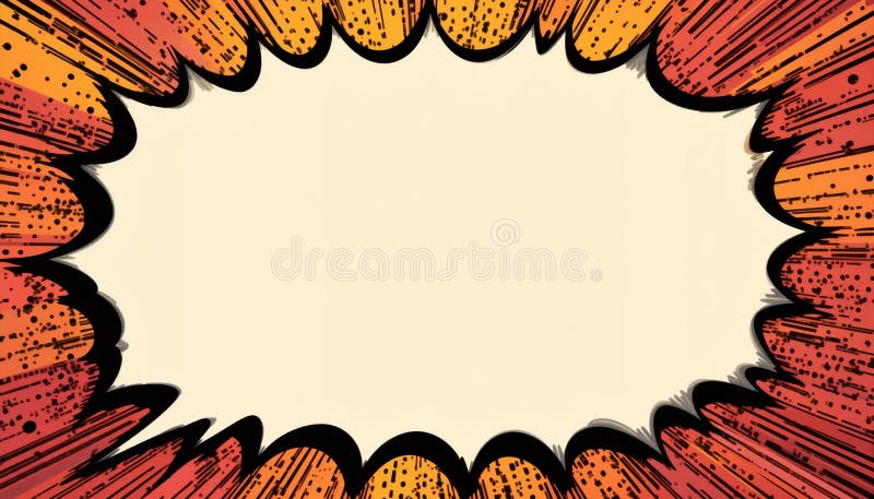 A Comic-Style Explosion with Electric Orange and Red.Generative AI ...