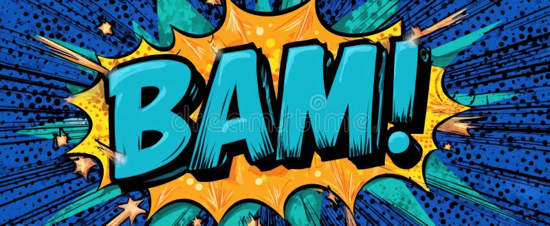 The Comic Style Explosion Featuring a Bold BAM! Text Impact..AI ...