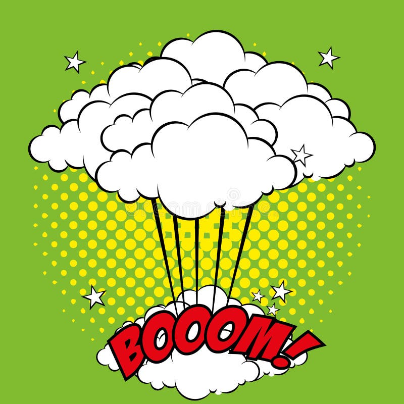 Comic Style Explosion Isolated on Background Stock Vector ...