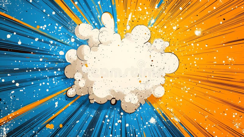 Comic Style Explosion with Pop Art Effect Generative AI Stock ...