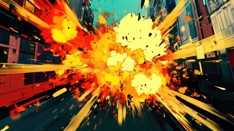 Comic Style Explosion with Snap Text Effect Stock Illustration ...