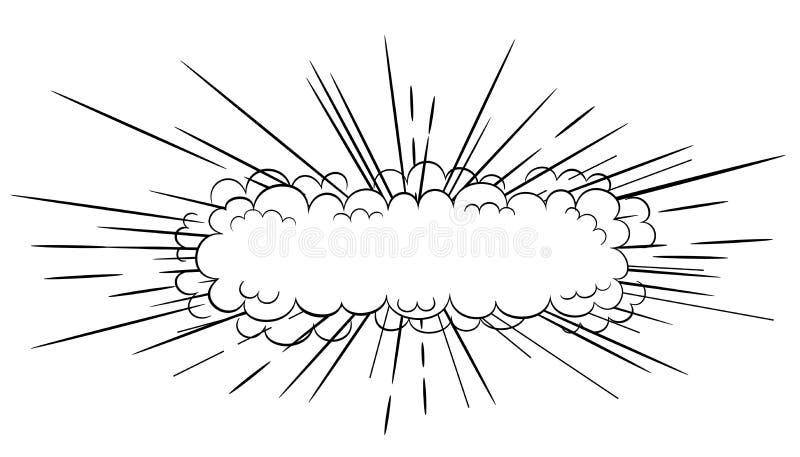 Cartoon Explosion Black And White