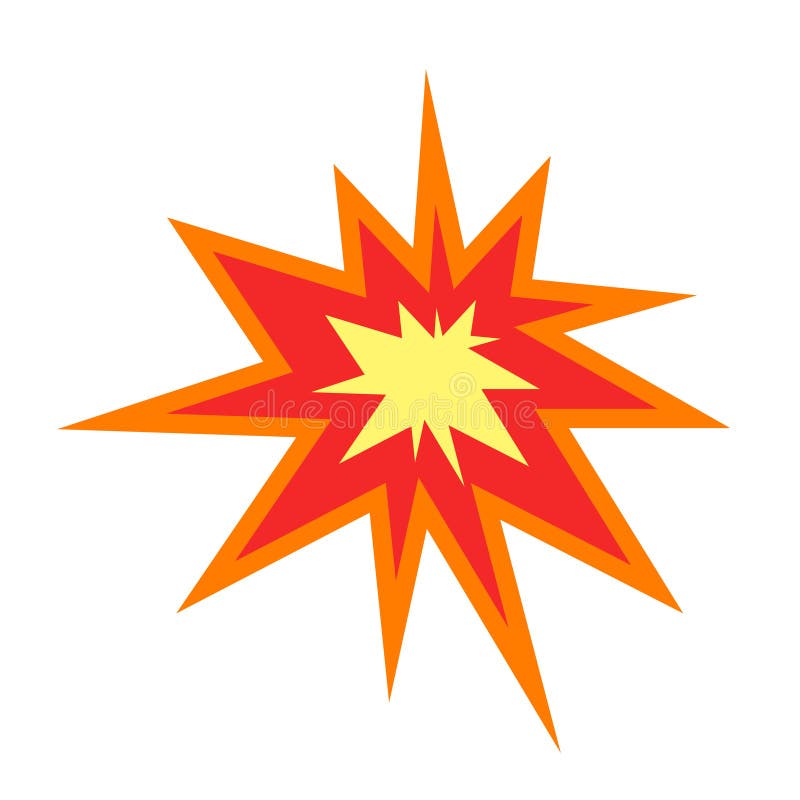 Comic Style Explosion Vector Illustration Stock Illustration ...