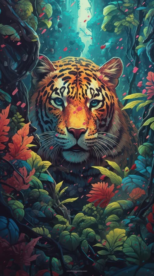 Comic Style Jungle Adventure . Stock Illustration - Illustration of ...