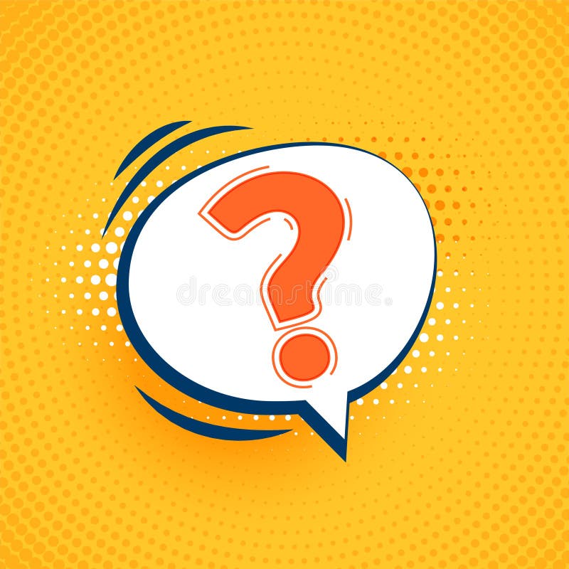 Comic Question Mark stock vector. Illustration of creative - 276209432