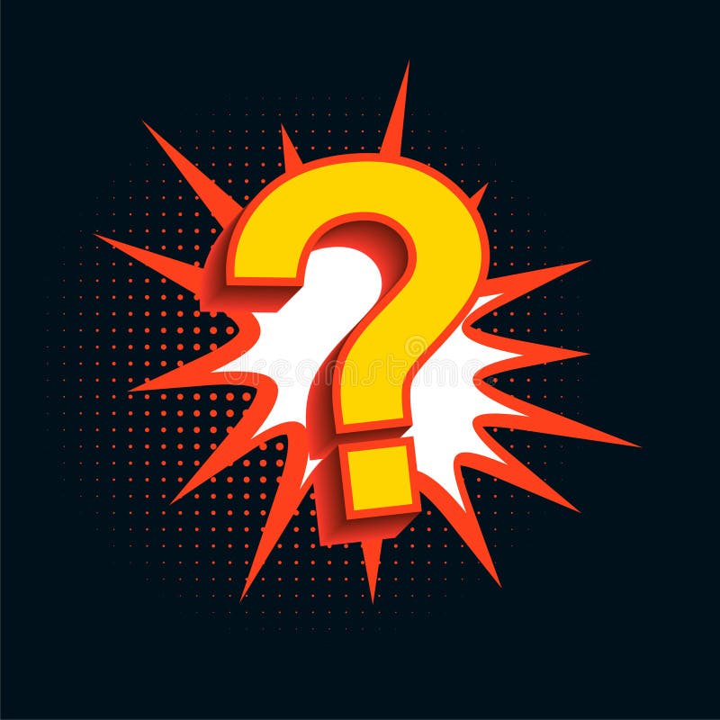 Comic Style Question Mark Symbol Background Lost and Find Stock Vector ...