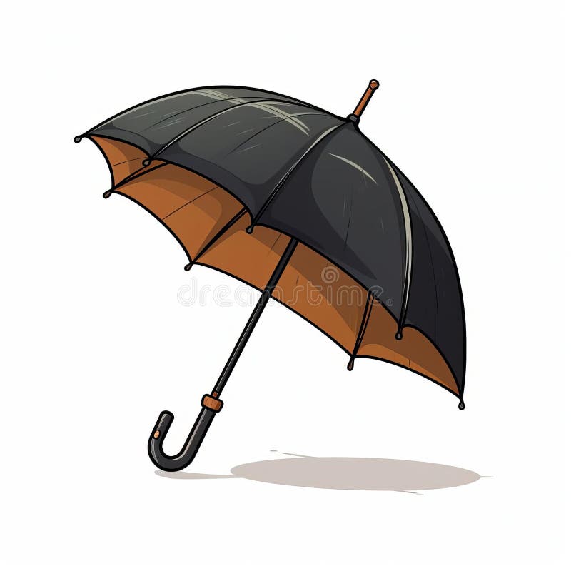 Comic Style Smart Umbrella 2d Sprite on White Background Stock ...
