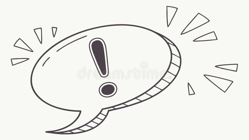 Comic Style Speech Bubble with Exclamation Mark Vector, Vector Design ...