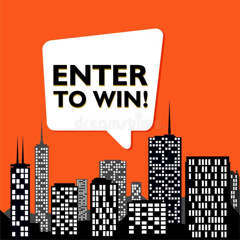 Comic Style Speech Bubble, with Text Enter To Win Stock Vector ...