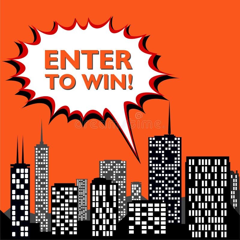 Comic Style Speech Bubble, with Text Enter To Win Stock Illustration ...
