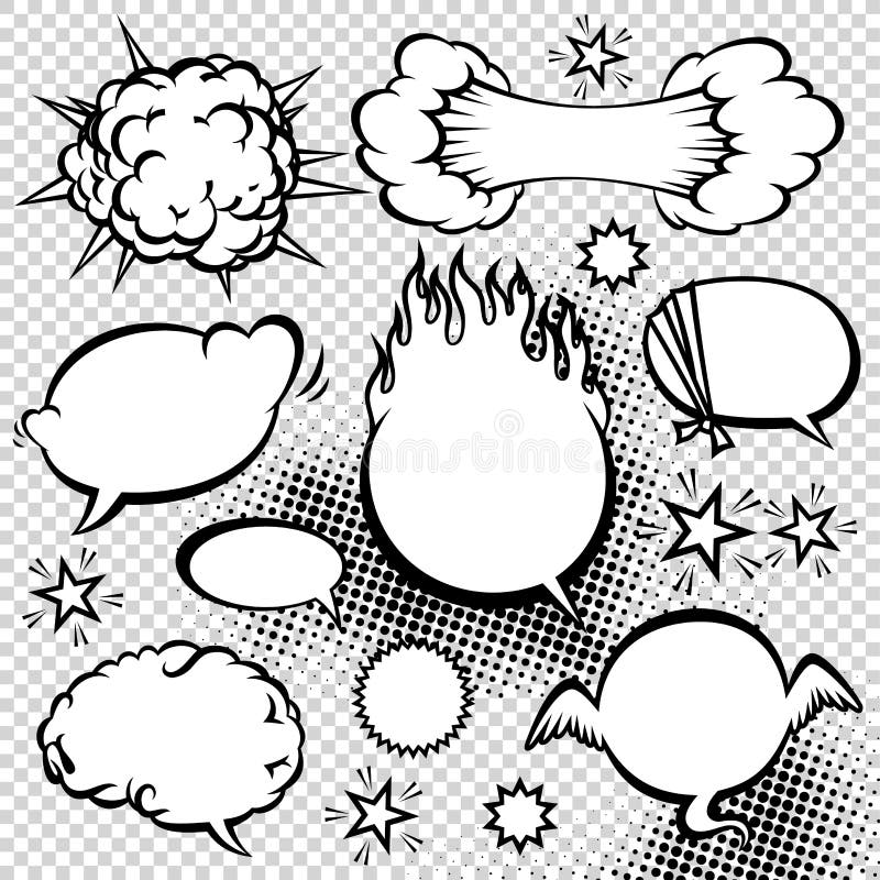 Comic Style Speech Bubbles Collection. Funny Design Vector Items ... Comic Style Speech Bubbles Collection. Funny Design Vector Items ...