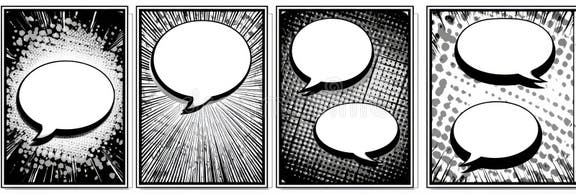 Comic-style Sticker Pack Featuring Empty Speech Bubbles for Creative ...