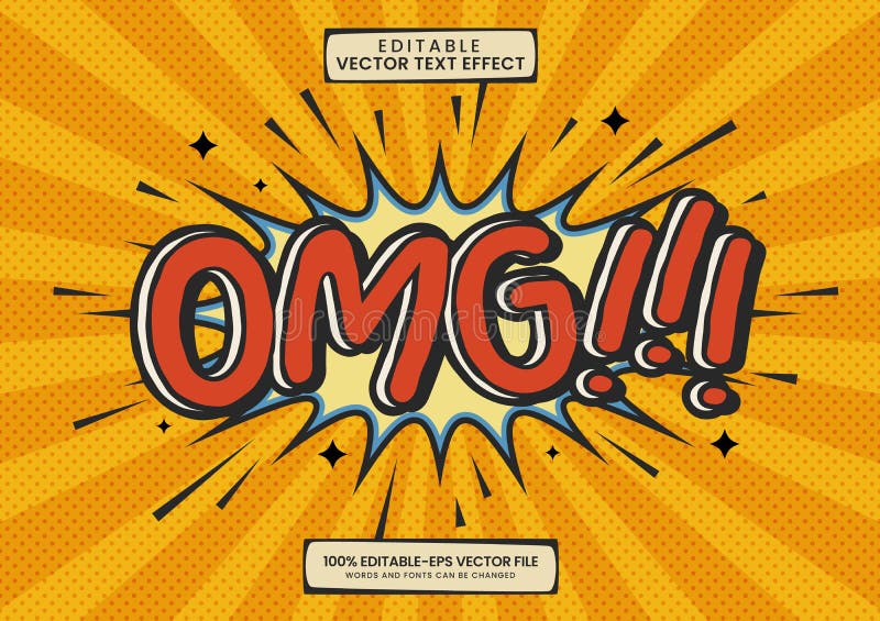 Comic Style Text Effect with Omg!!! Word Samples Stock Vector ...