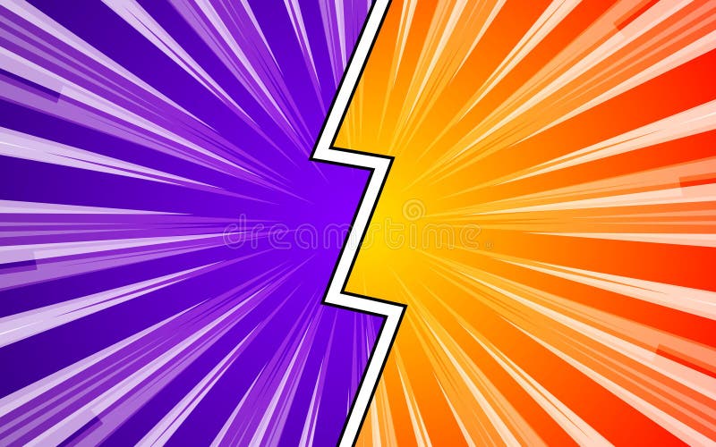 Comic Style Versus Fight Background Design. Vector Illustration Stock ...