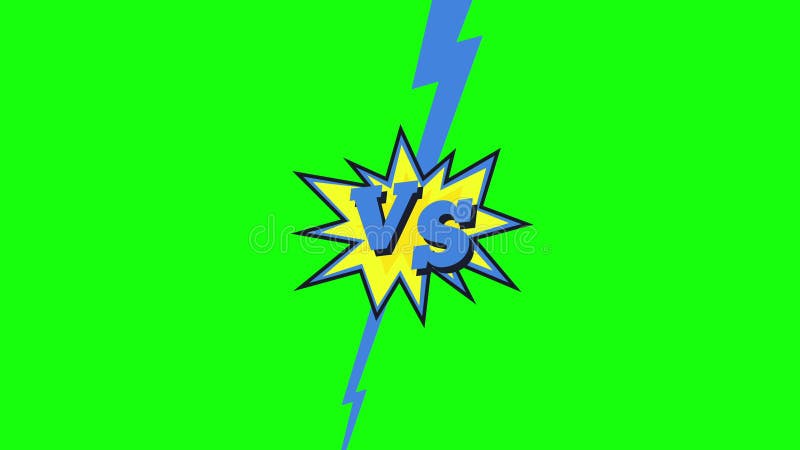 Comic Style Versus Symbol with Lightning Effect Stock Video - Video of ...