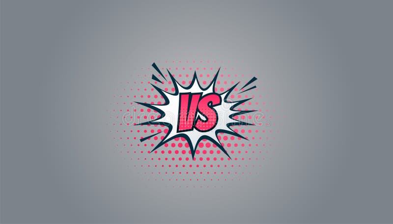 Comic Style Versus Vs Grey Banner for Competition or Comparison Stock ...