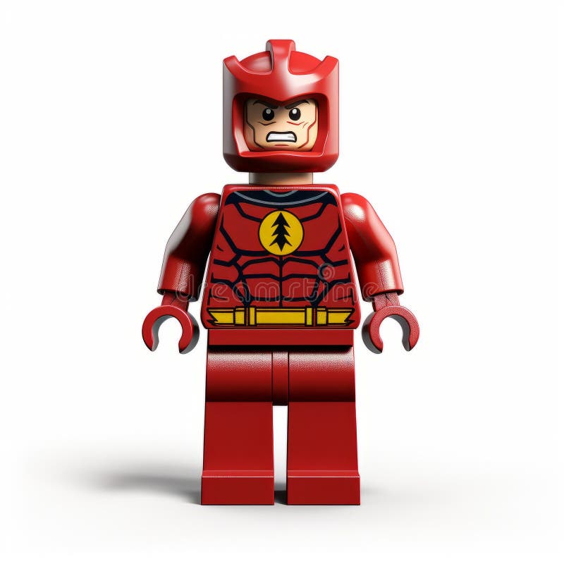 Realistic and Detailed Lego Minifig Red Flash with Bold Patterns Stock ...