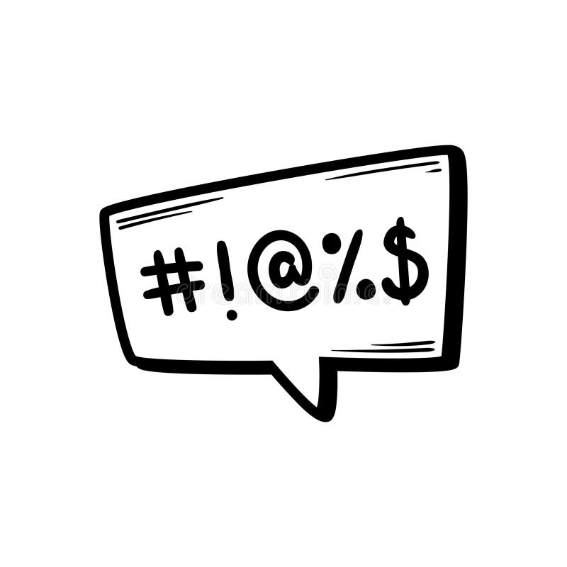 Comic Swear Speech Bubble, Aggressive Expletive Stock Vector ...