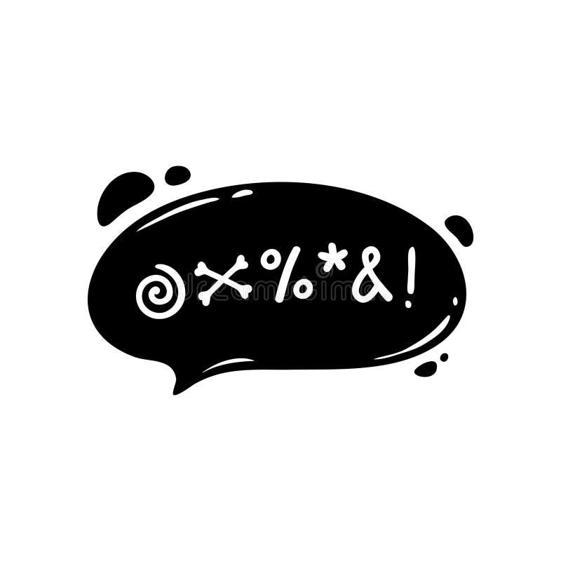 Comic Swear Speech Bubble Conveys Strong Language Stock Vector ...
