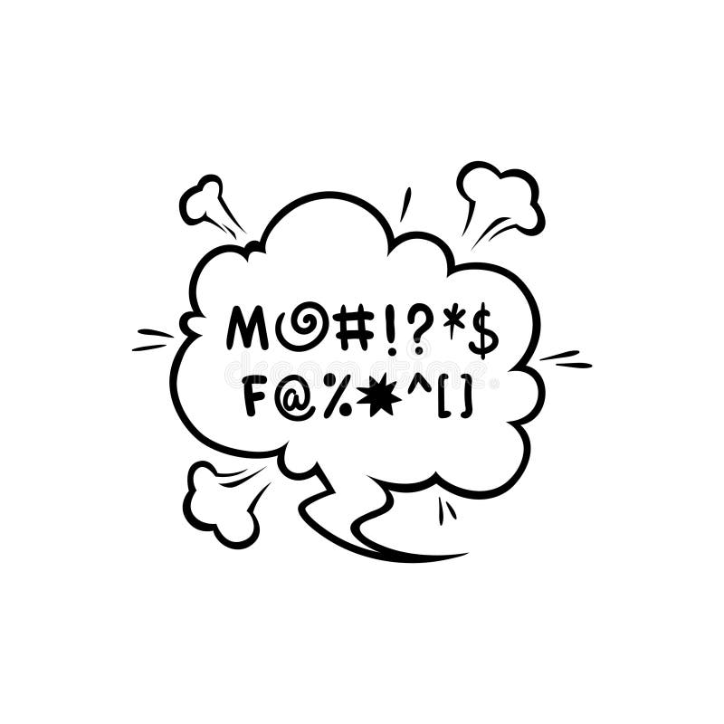 Comic Swear Speech Bubble, Dialogue Hate Cloud Stock Vector ...
