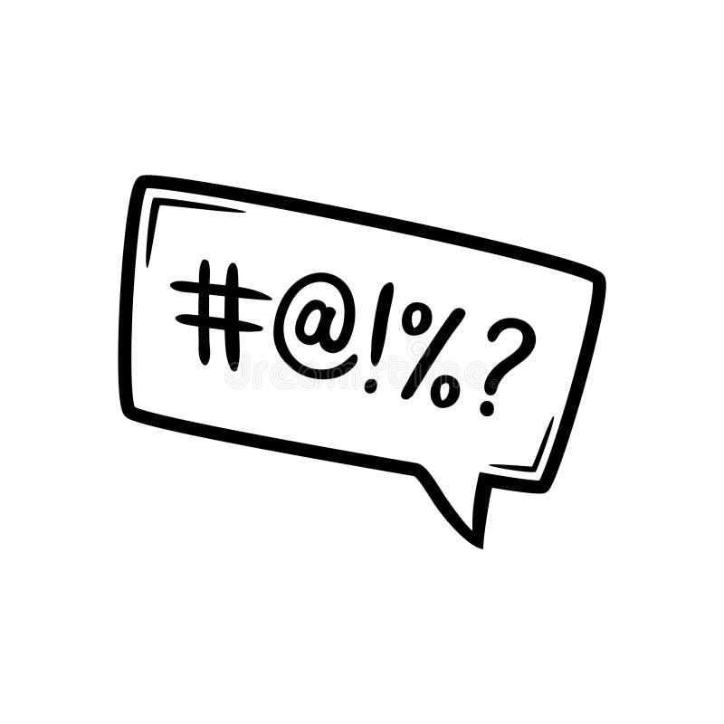 Comic Swear Speech Bubble, Hate Angry Talk Cloud Stock Vector ...