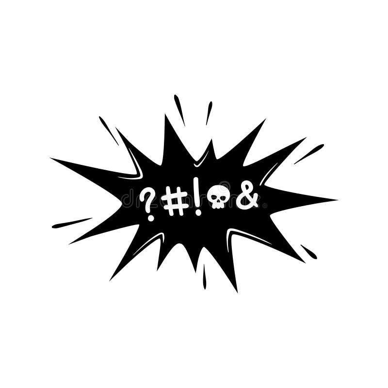 Comic Swear Speech Bubble, Vector Jagged Explosion Stock Vector ...