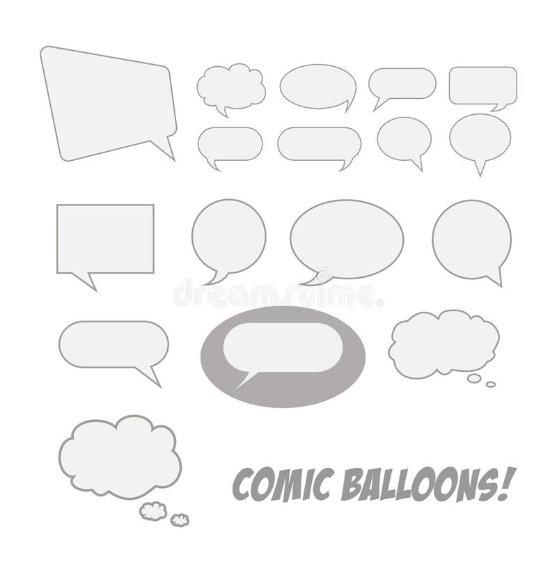 Comic talk balloons stock vector. Illustration of speech - 23381773