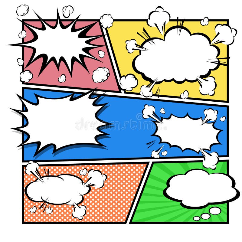 Comic template Vector stock vector. Illustration of element - 38453953