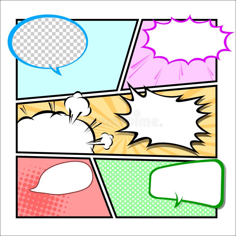 Comic template Vector stock vector. Illustration of paper - 45893422