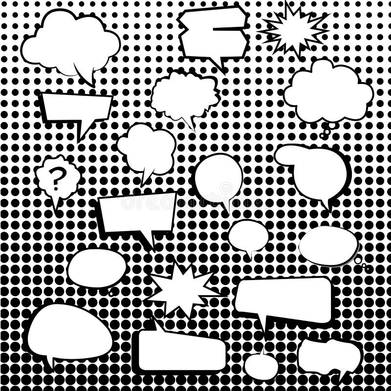 Text Boxes Comic Set Vector Illustration Stock Vector - Illustration of ...