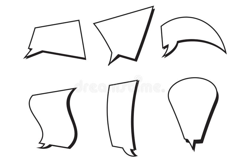 Bubbles Text Boxes Comic Set Vector with Isolated Stock Vector ...