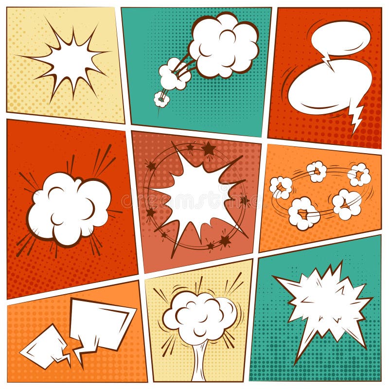 Comic Text Bubble Blank Vector Design Illustration Stock Vector ...