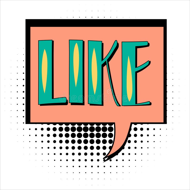 Like Comic Text Vector Illustration Stock Illustration - Illustration ...