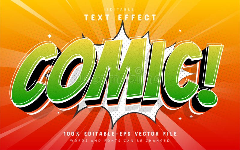 Comic text effect stock vector. Illustration of background - 256142527