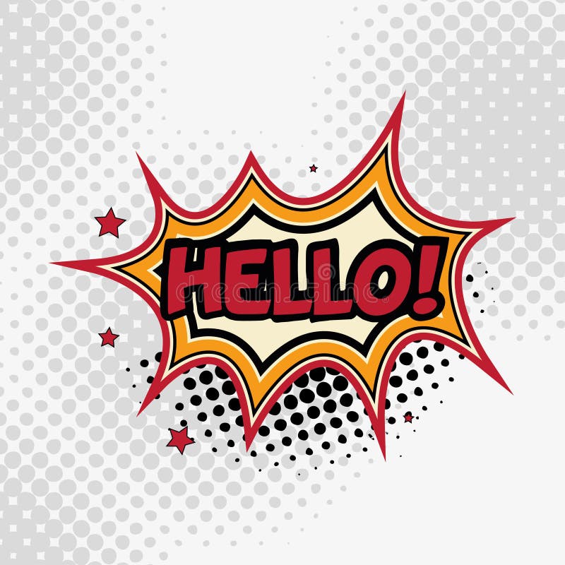 Comic Text, Pop Art Style.HELLO Stock Vector - Illustration of ...