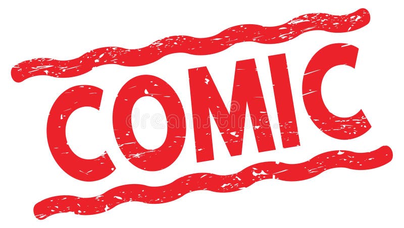 COMIC Text on Red Lines Stamp Sign Stock Illustration - Illustration of ...