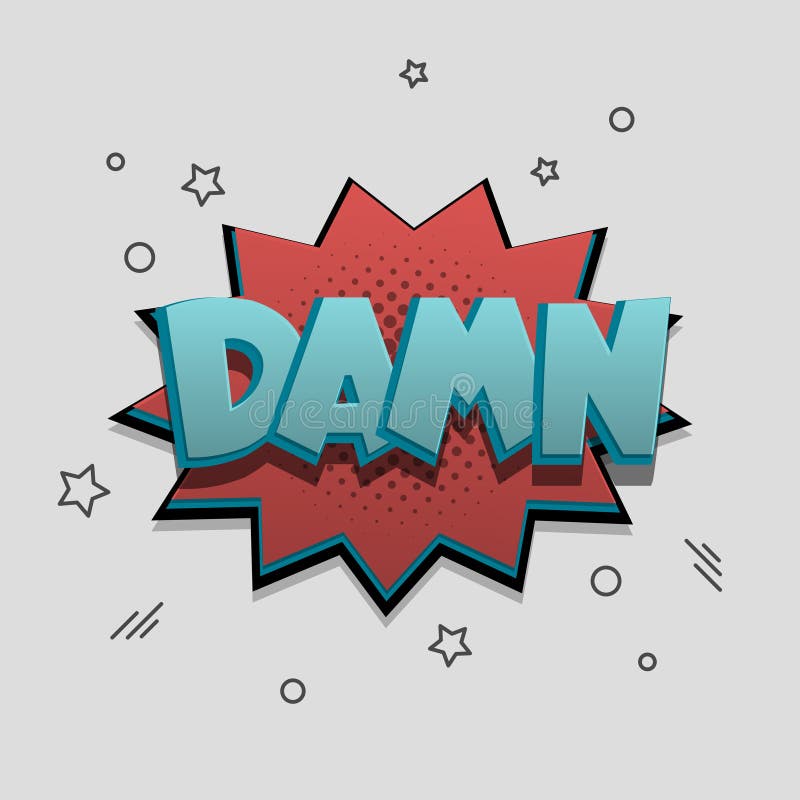 Damn Comic Speech Bubble in Pop Art Style Vector Stock Vector ...