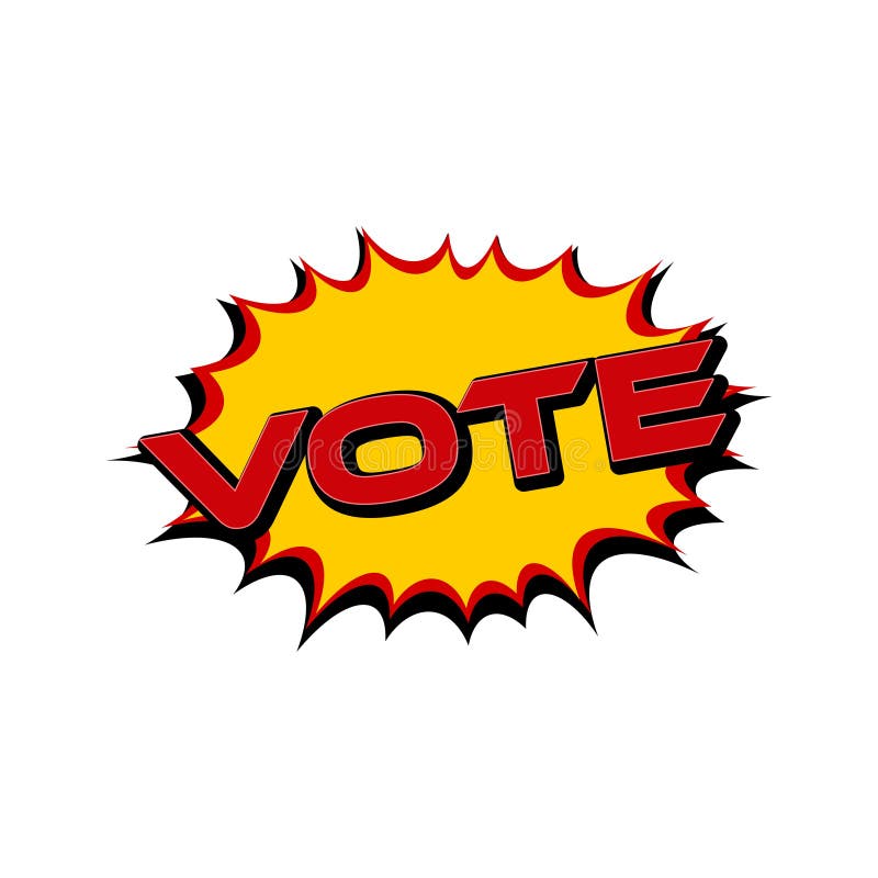 Boom Vote Comic Text Speech Bubble Pop Art Stock Vector - Illustration ...