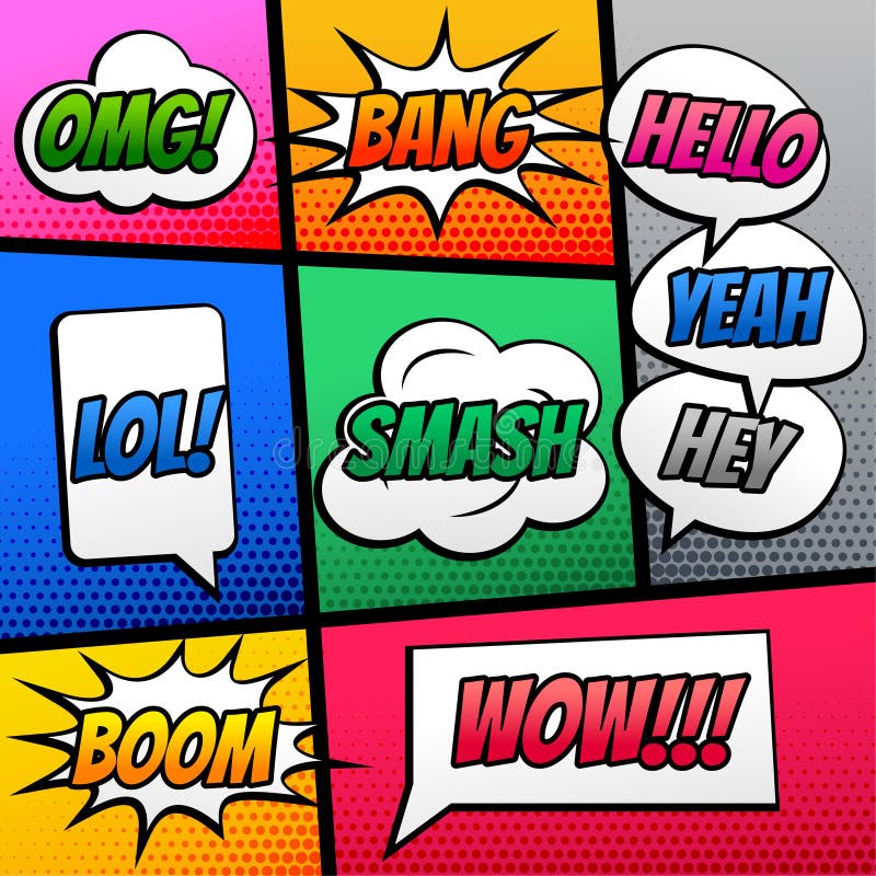 Comic Text Sound Effect Illustration in Pop Style Art Stock Vector ...