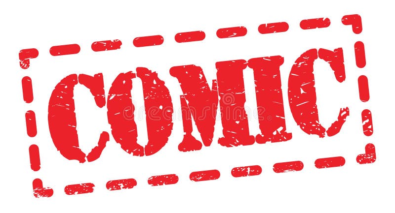 COMIC Text Written on Red Stamp Sign Stock Illustration - Illustration ...