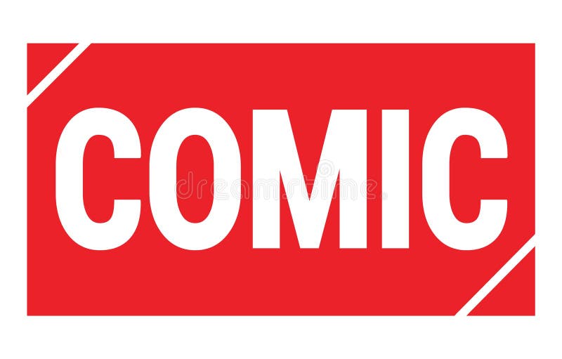 COMIC Text Written on Red Stamp Sign Stock Illustration - Illustration ...