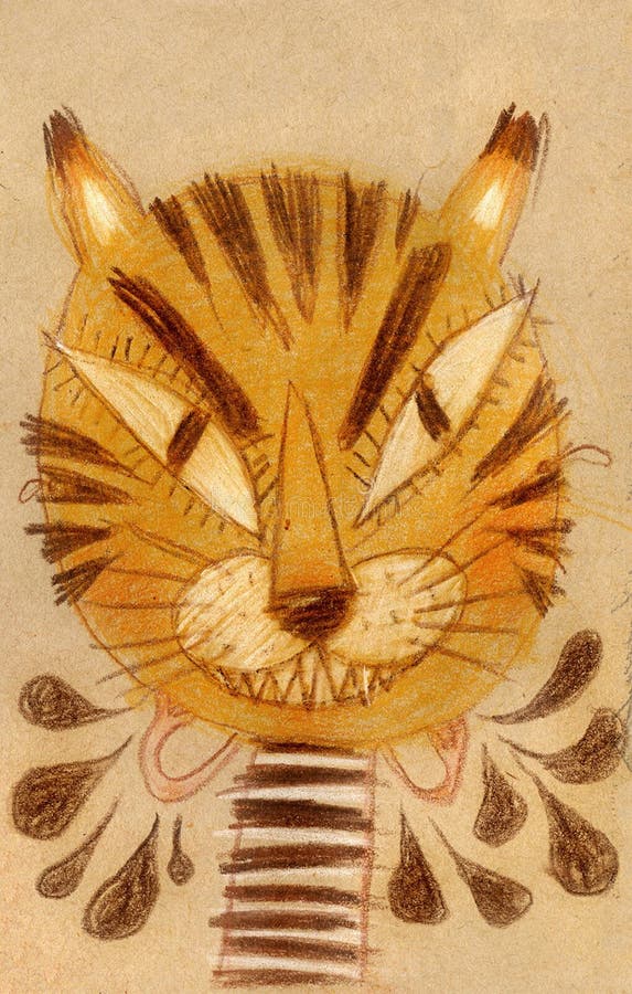 Comic Tiger stock illustration. Illustration of cartoon - 27210614