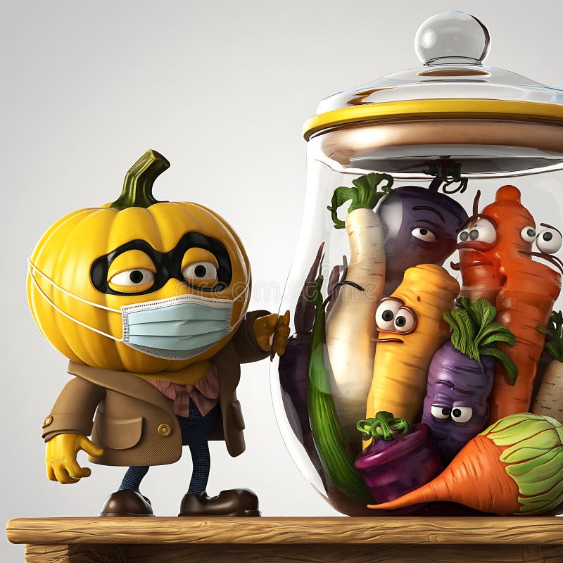 Comic Vegetable Create Human Caricature Stock Photos Stock Vector ...