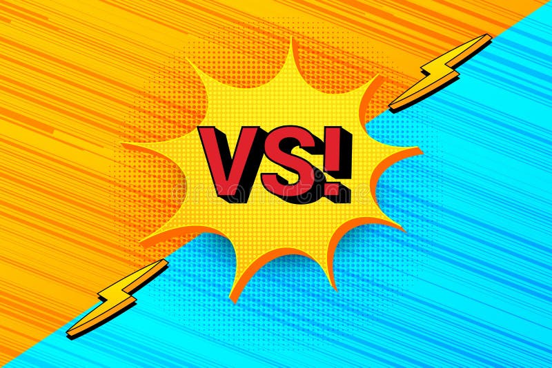 Comic Versus Bright Concept Stock Vector - Illustration of challenge ...