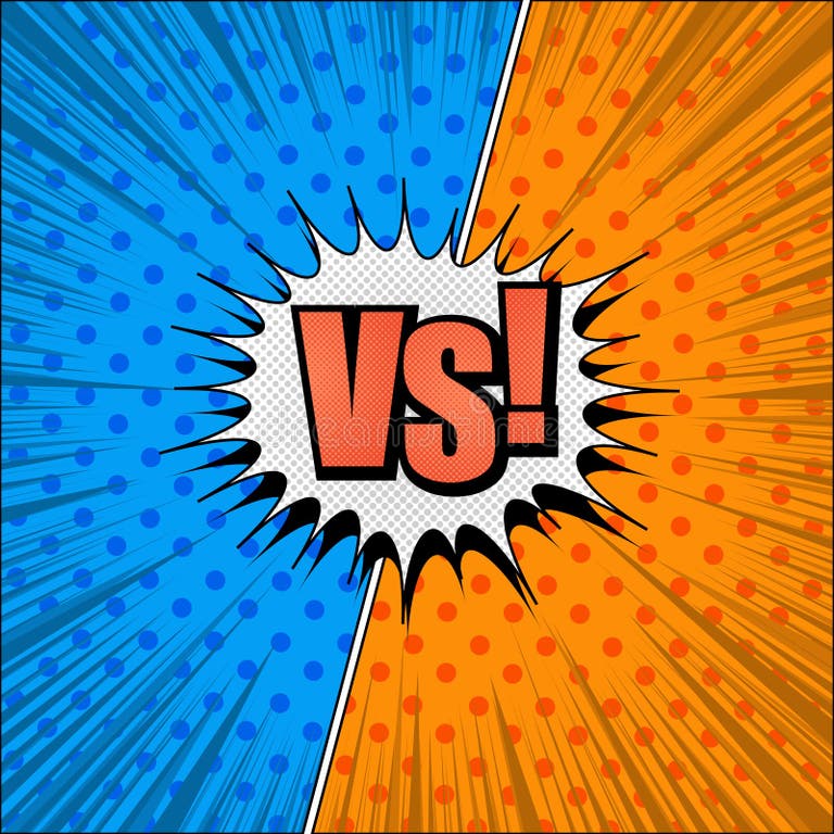 Comic Versus Competitive Template Stock Vector - Illustration of ...