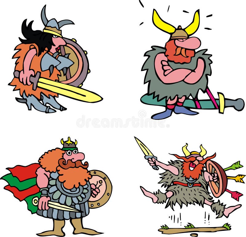 Comic Viking Helmet stock vector. Illustration of medieval - 42337702