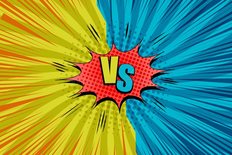 Comic VS Horizontal Concept Stock Vector - Illustration of separated ...