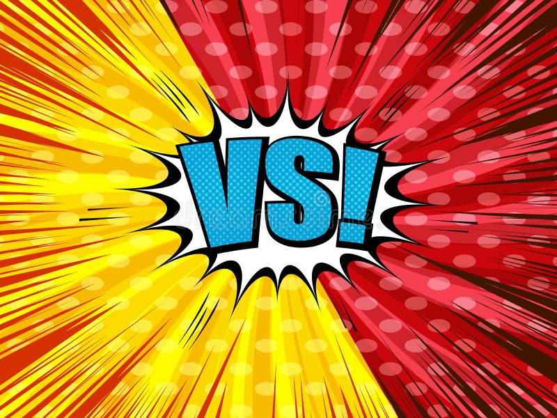 Comic VS light template stock vector. Illustration of comic - 126962242