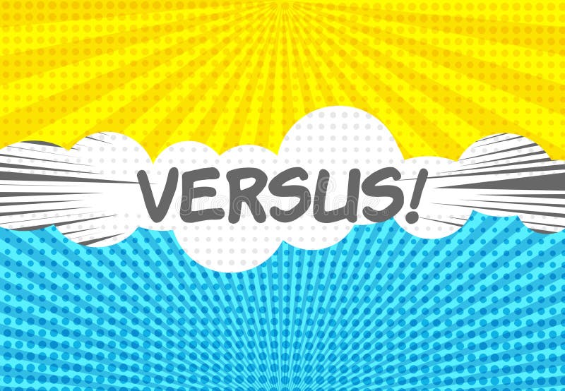 Versus Wording Comic Fight Template Stock Illustrations – 72 Versus ...