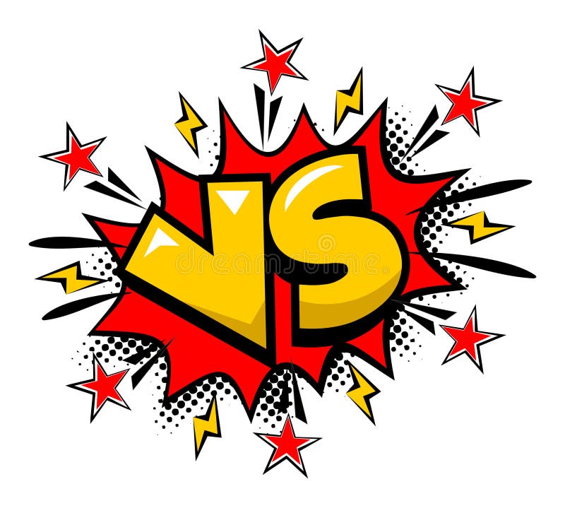 Comic VS or Versus stock vector. Illustration of frame - 309285347